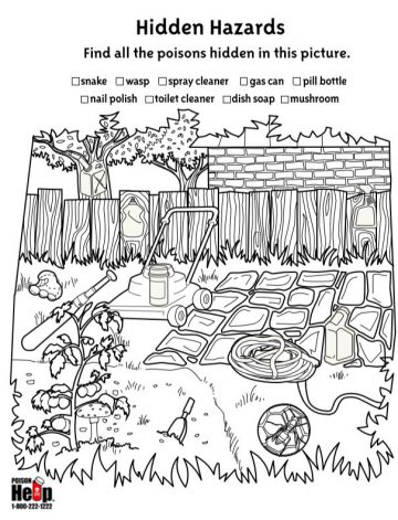 Poison Prevention Education Worksheets