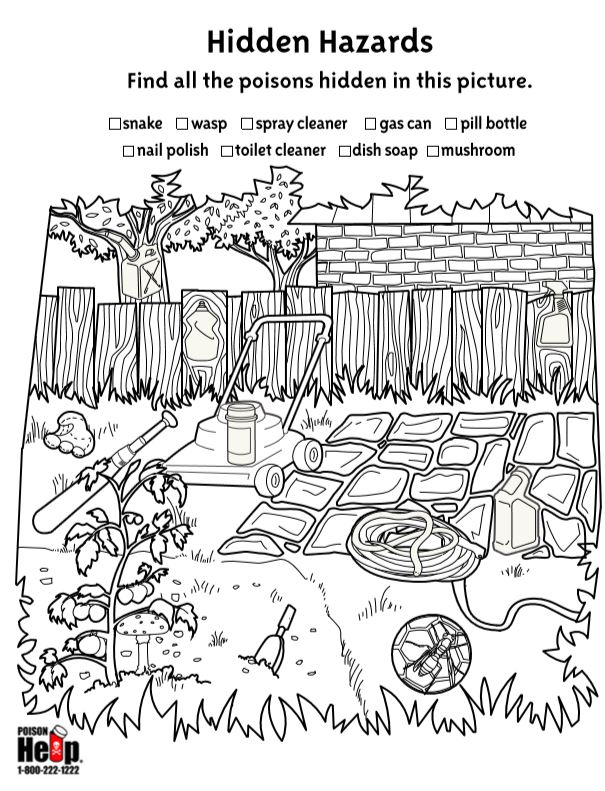 Poison Prevention Education Worksheets