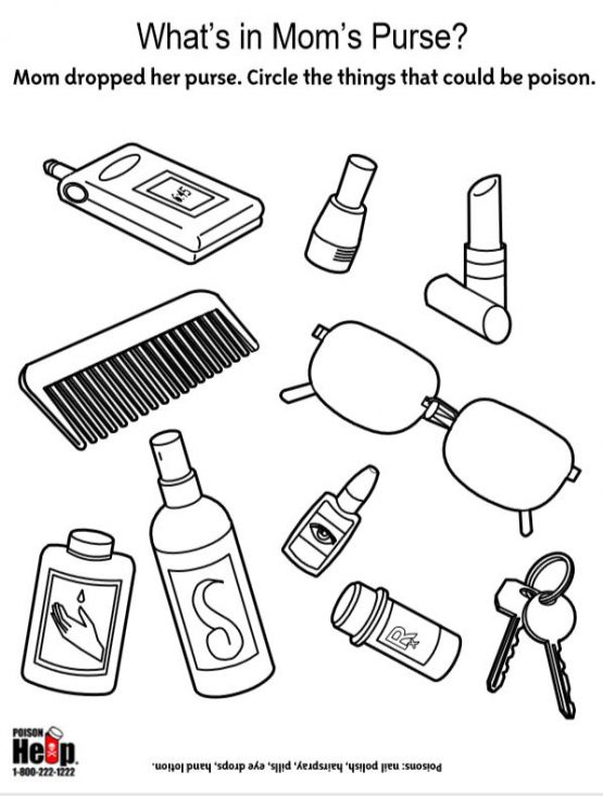 Poison Prevention Education Worksheets