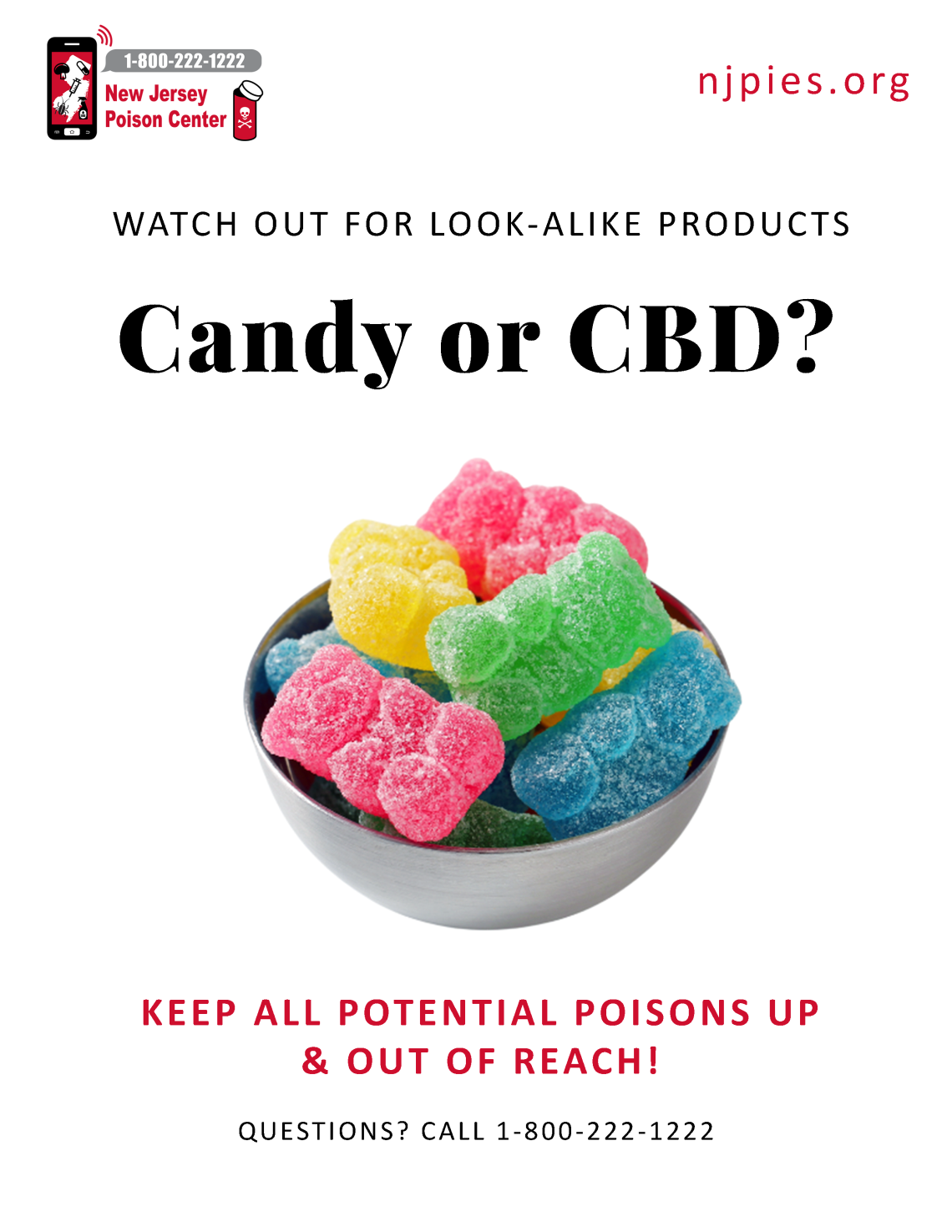 Look-alike Product Flyer: Candy or CBD? - NJ Poison Control Center